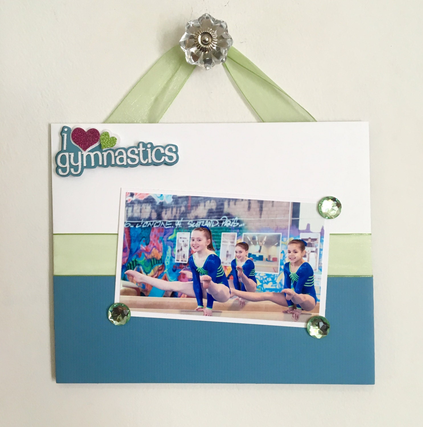 I Love Gymnastics Magnetic Picture Frame Handmade Gift - Etsy