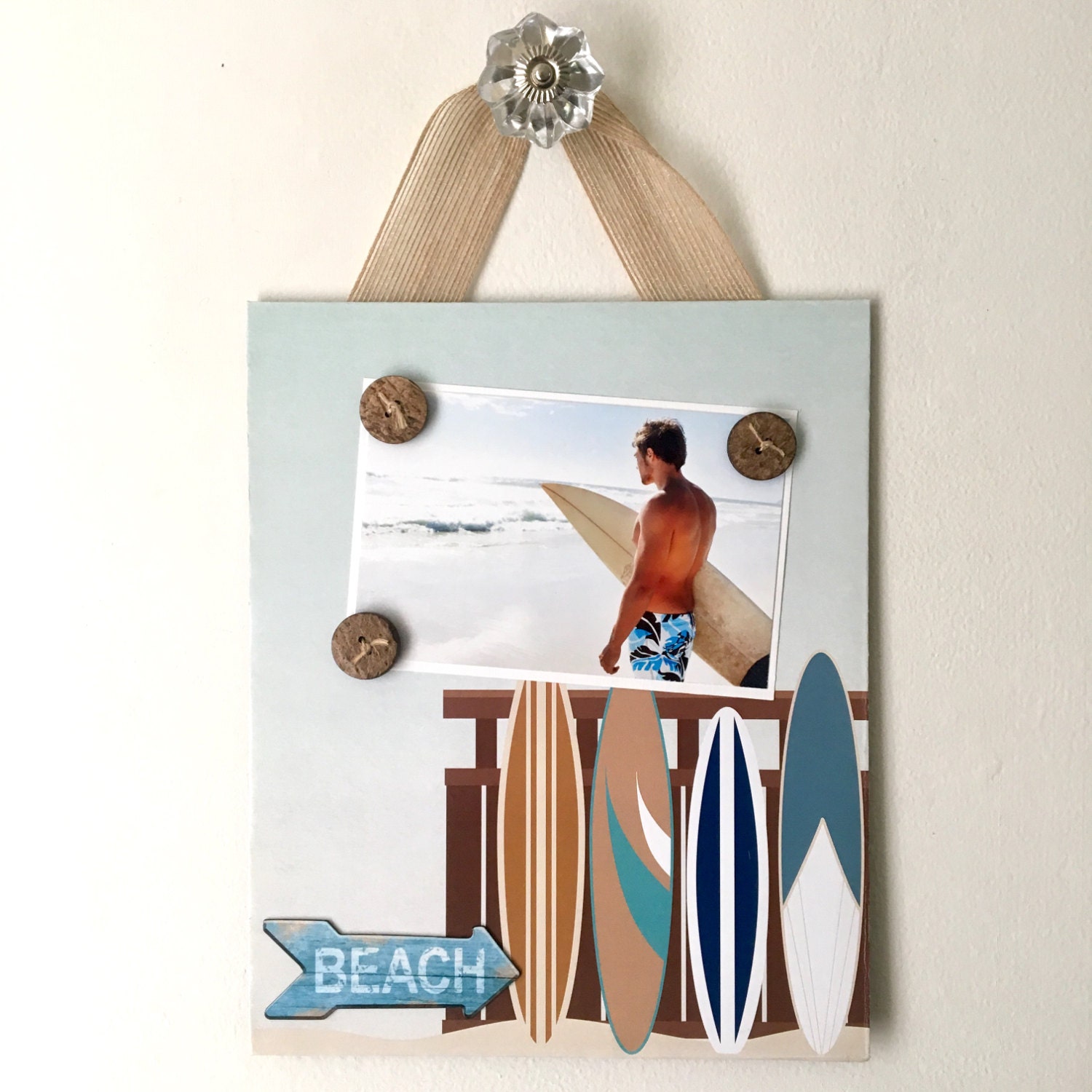 Surfer Dude Beach Magnetic Picture Frame Handmade Gift - Etsy.de