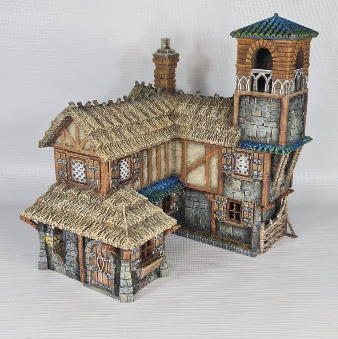 Bell Tower Farmhouse - Medieval Town Set 4: 28–32mm Tabletop Buildings ...