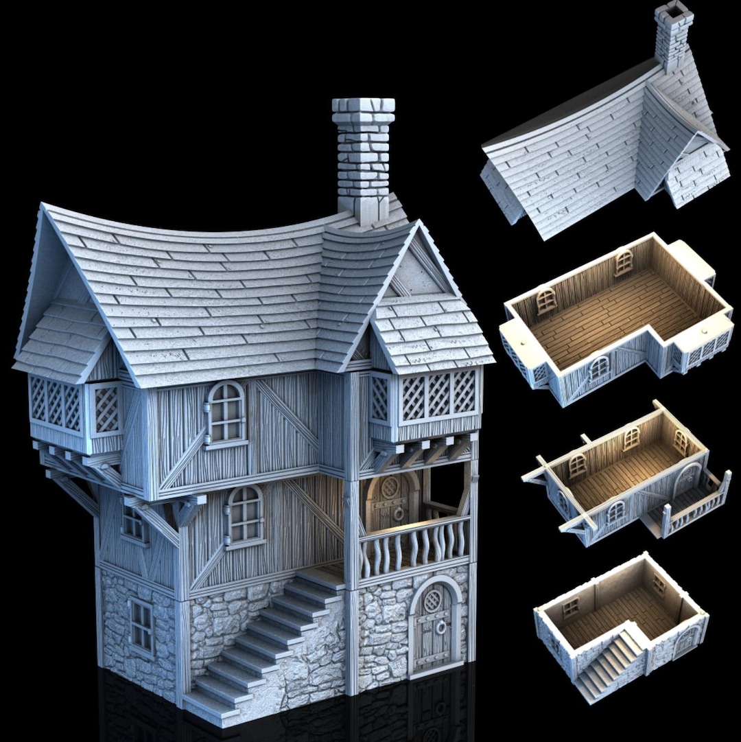 Greendale House - Medieval Town Set 1 - Etsy