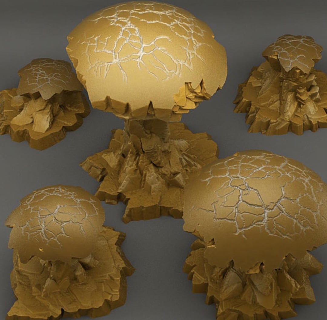 Tabletop Terrain Miniature, "alien Ruin Spheres" 28mm Scatter for Dnd ...