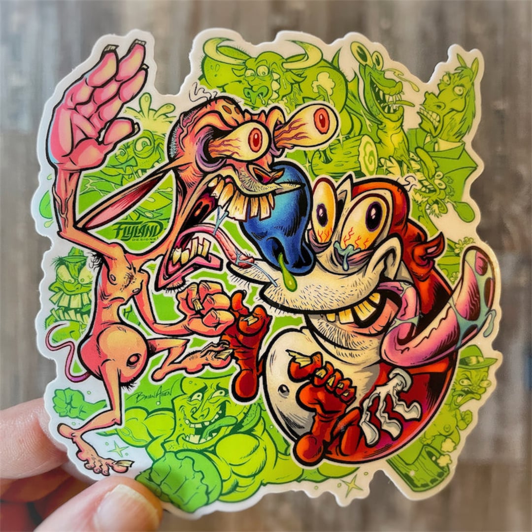 Ren and Stimpy Tribute Vinyl Sticker - Etsy
