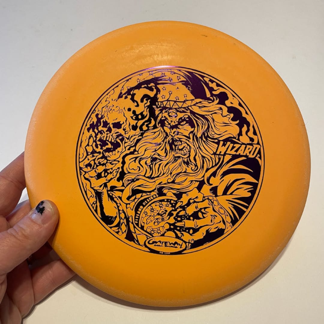 Gateway Wizard Disc Golf Disc - Orange Disc With Purple Foil - 176 ...