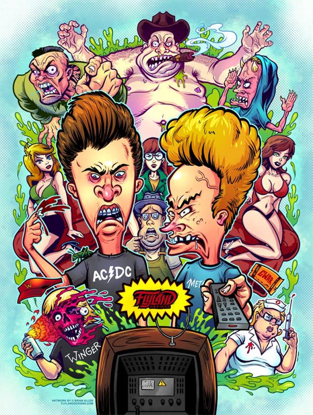 Beavis and Butthead 11x17 Art Print - Etsy
