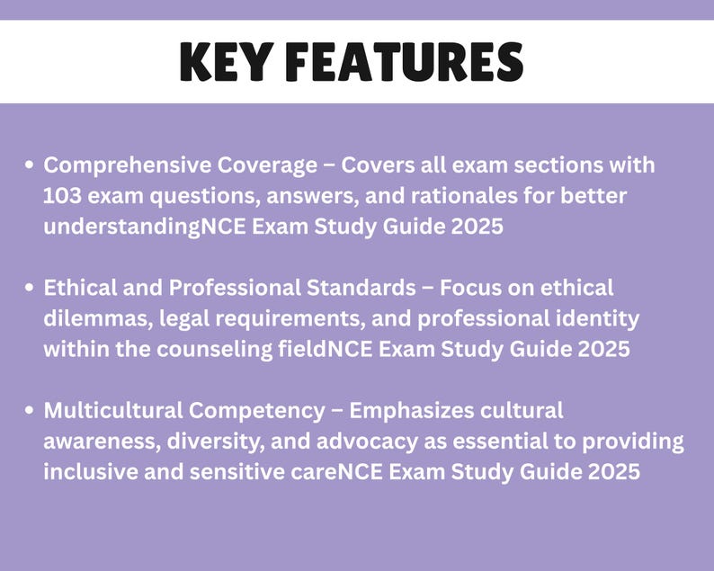 NCE Exam Study Guide 2025: Practice Tests Exam Questions, Answers, and ...
