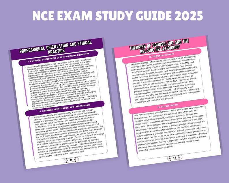 NCE Exam Study Guide 2025: Practice Tests Exam Questions, Answers, and ...