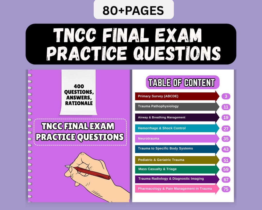 TNCC Final Exam Test Open Book 2025 Updated - Etsy