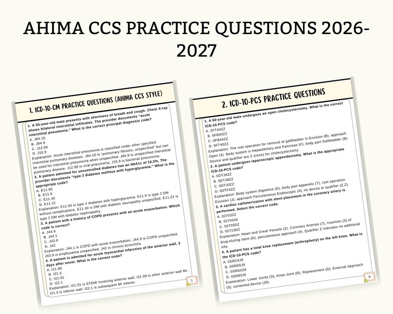 AHIMA CCS Practice Questions 2025-2026 | Certified Coding Specialist ...