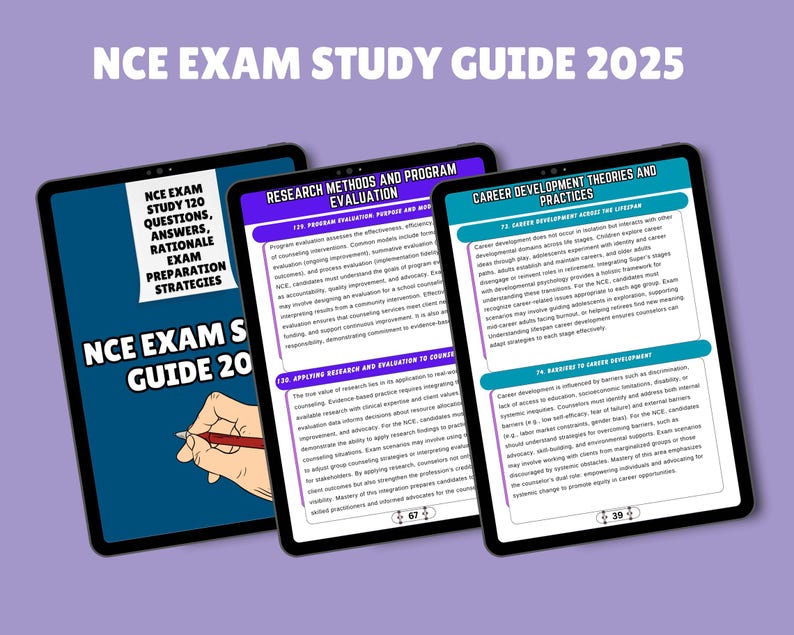 NCE Exam Study Guide 2025: Practice Tests Exam Questions, Answers, and ...