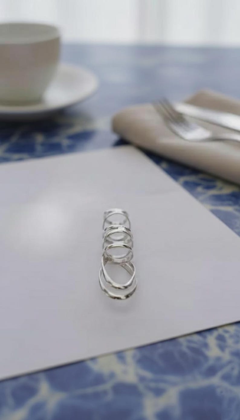 Adjustable Silver Finger Splint Ring, Futuristic Coil Design - Etsy