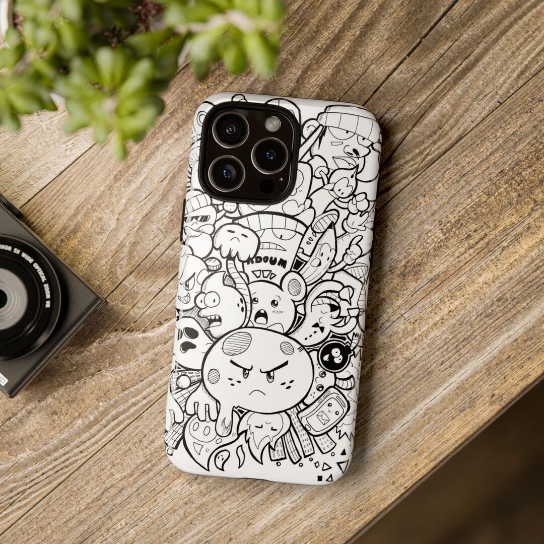 Angry Doodle iPhone 17 Air Case, Magsafe, Standard, Black White Design ...