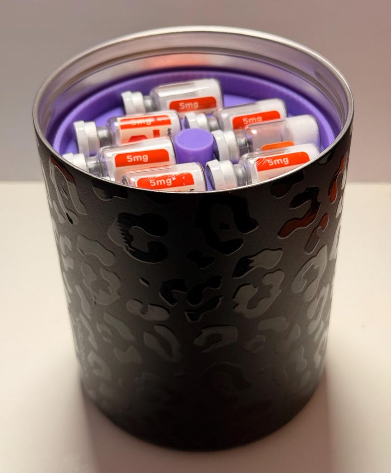 60 Vial Organizer Insert for Hydrapeak Food Jar | Storage Organizer for ...