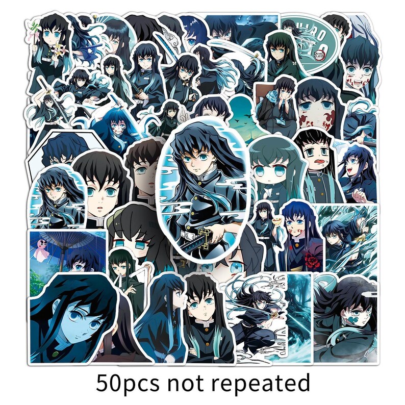 50pcs-muichiro Tokito Sticker | Demon Slayer Vinyl Decal | Mist Hashira ...