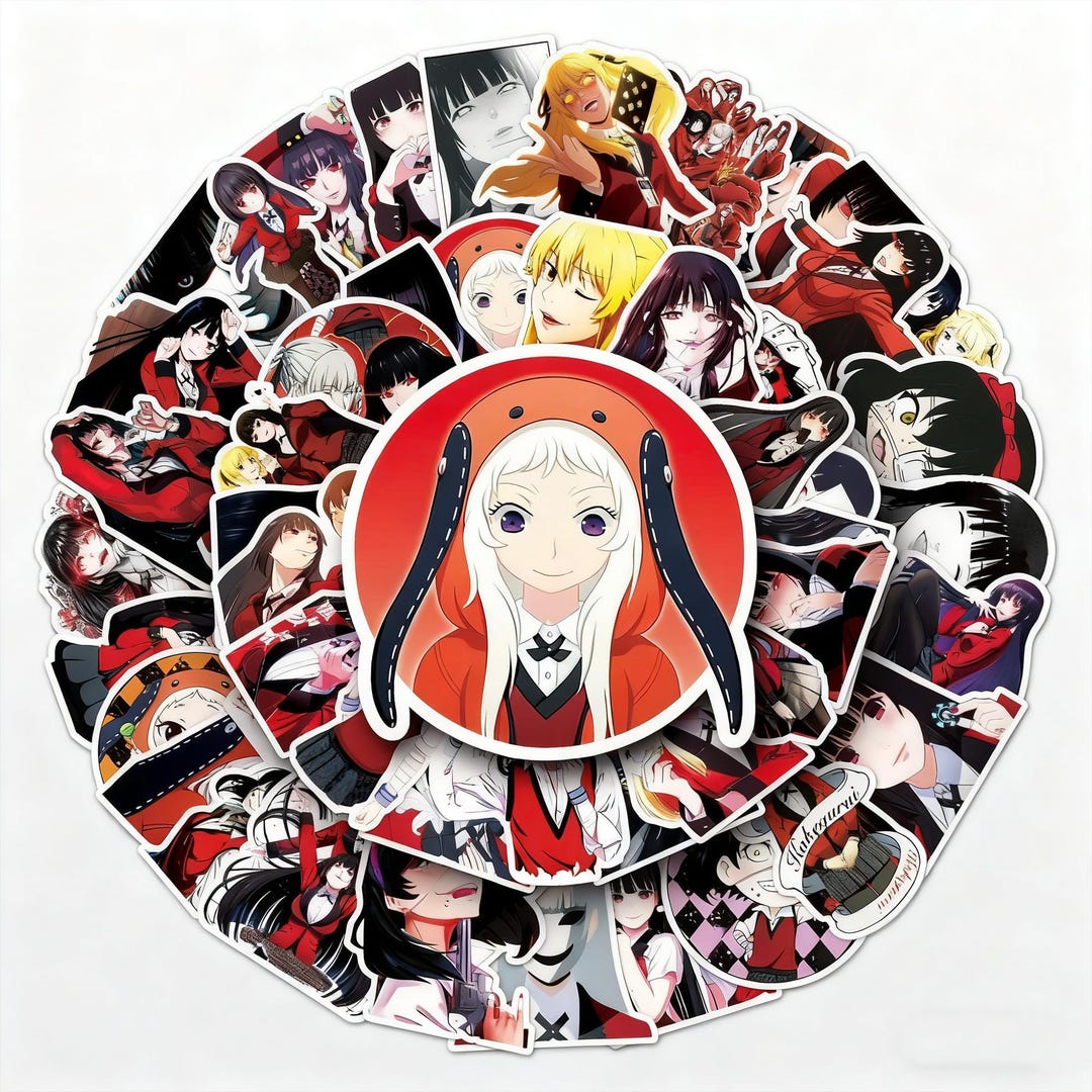 50pcs-kakegurui Sticker Pack | Anime Stickers | Yumeko Jabami Stickers ...