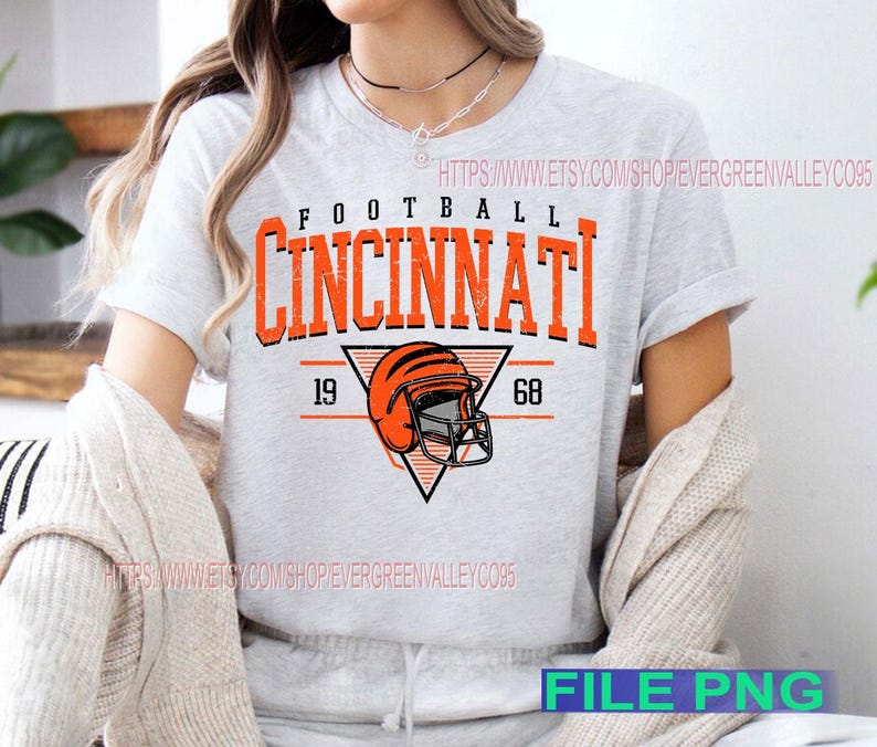 Cincinnati Football PNG, Retro Game Day Design (digital Download) - Etsy