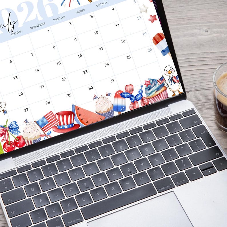 Editable July 2026 Calendar | Patriotic Planner Printable (digital ...