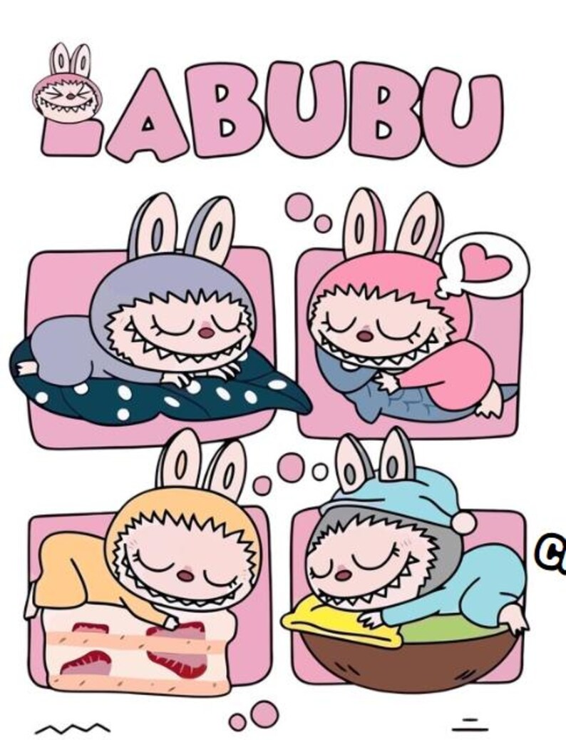 Labubu Coloring Pages: 40 Unique Printable Designs (digital Download ...