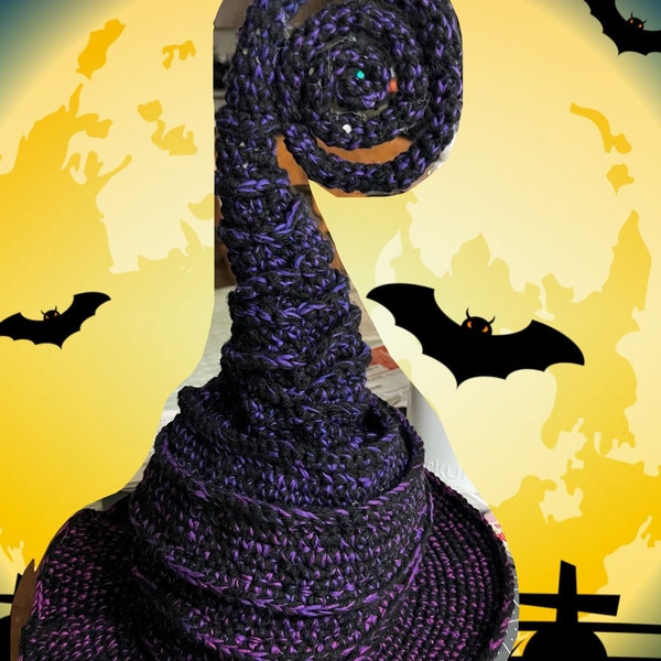 Crochet Twisted Witch Hat Pattern - Etsy