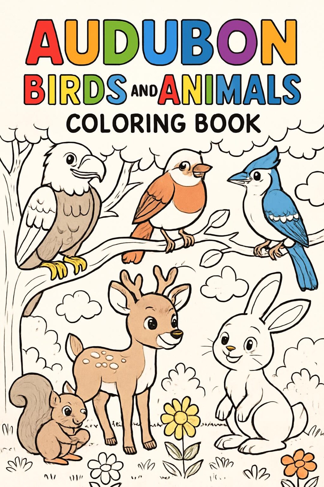 Audubon - Birds and Animals Coloring Book - Etsy