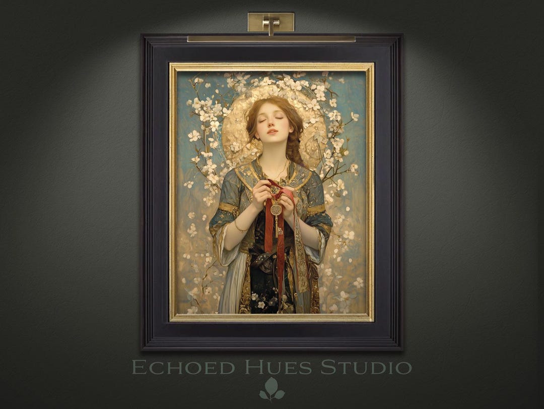 Ethereal Goddess Print | Pre-raphaelite Art Nouveau Wall Art ...