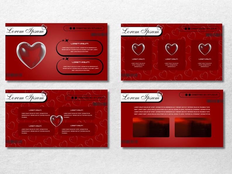 Y2K Red and Black Presentation Template: 20 Editable Slides (canva) - Etsy