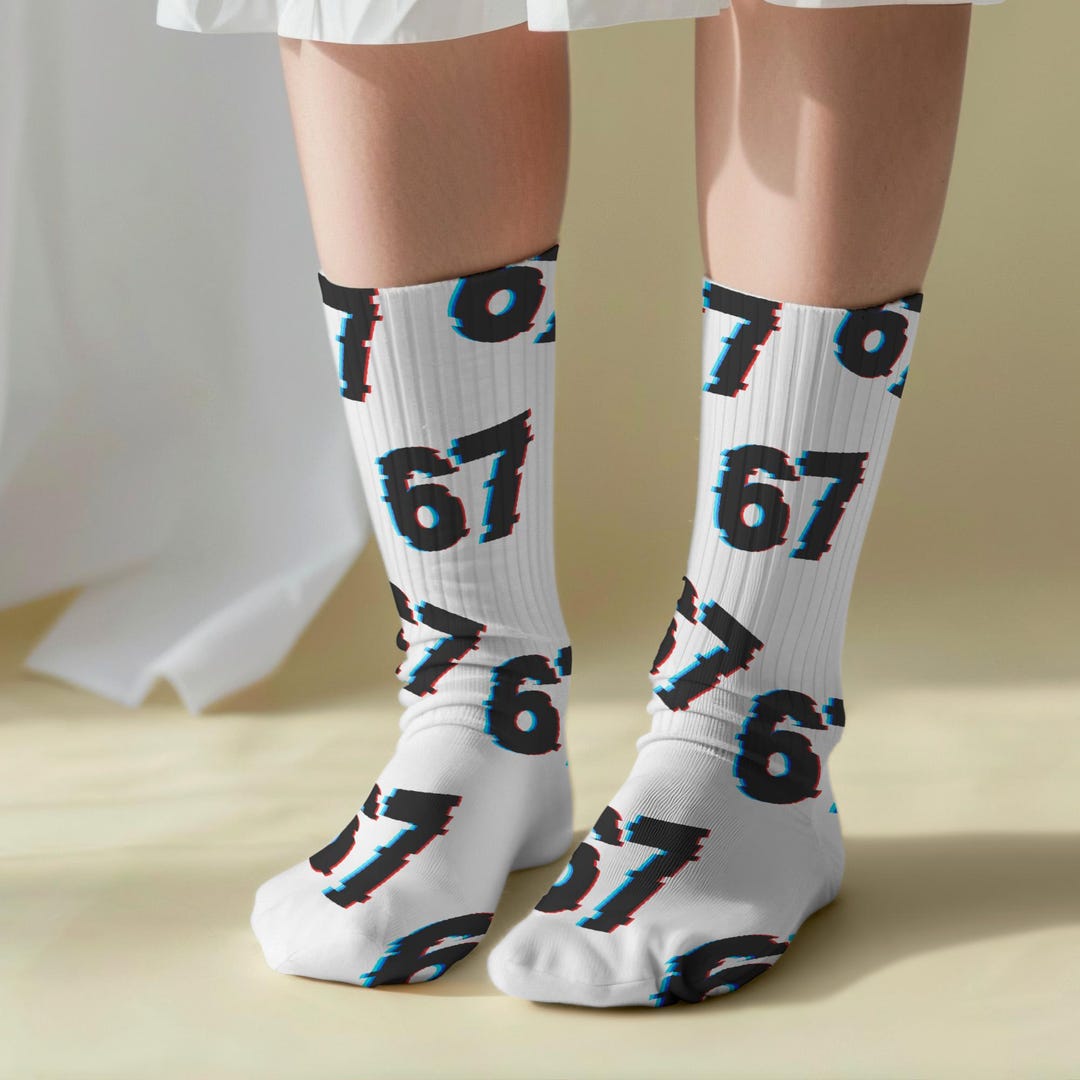 67 Meme Socks - Gen Alpha Christmas Gift - Etsy