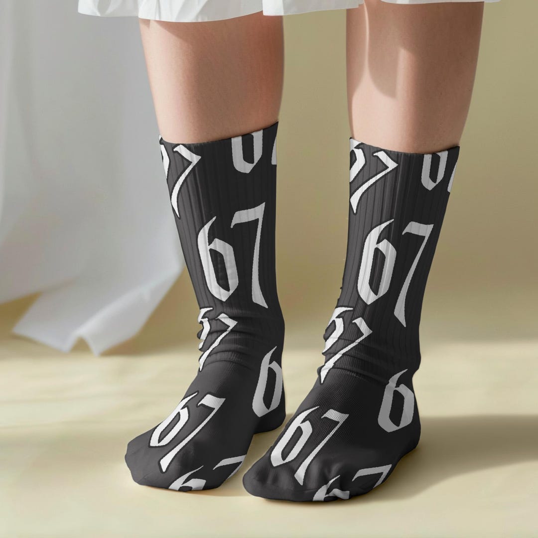 67 Meme Socks, Gen Alpha Viral Socks - Etsy