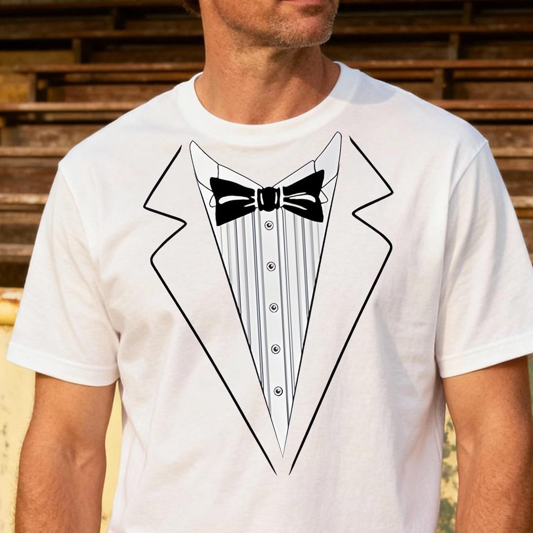 Tuxedo Print Mens Funny Formal T-shirt - Etsy
