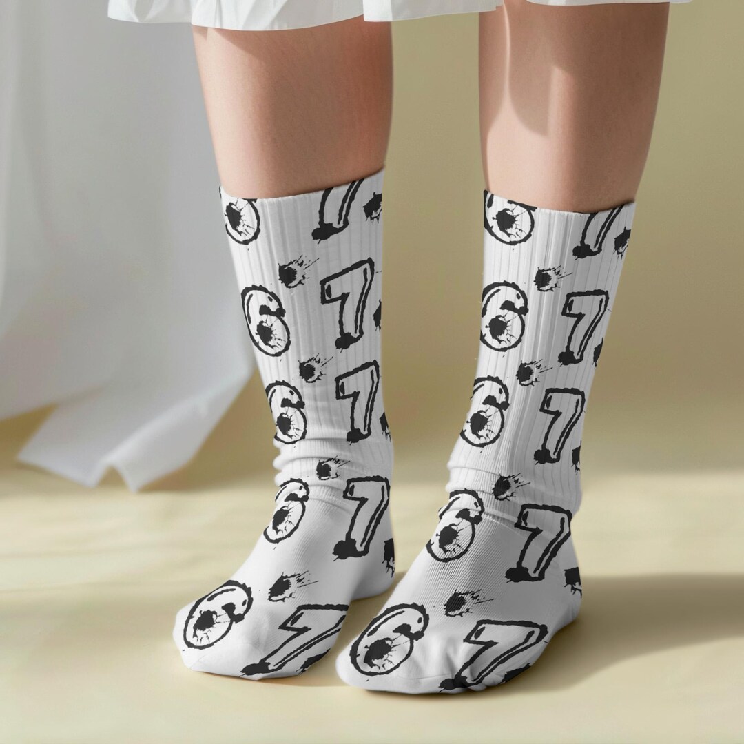 67 Meme Socks, Funny Viral Socks, Six Seven Gifts, Christmas Stocking ...
