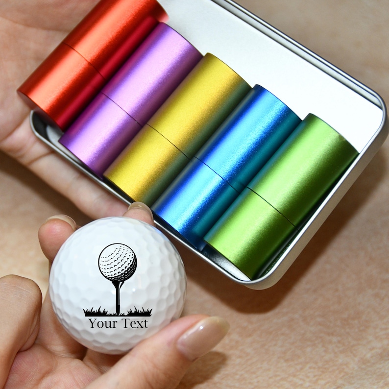Custom Golf Ball Marker - Custom Golf Ball Stamp (logo/name/initials) – Waterproof Ink ...