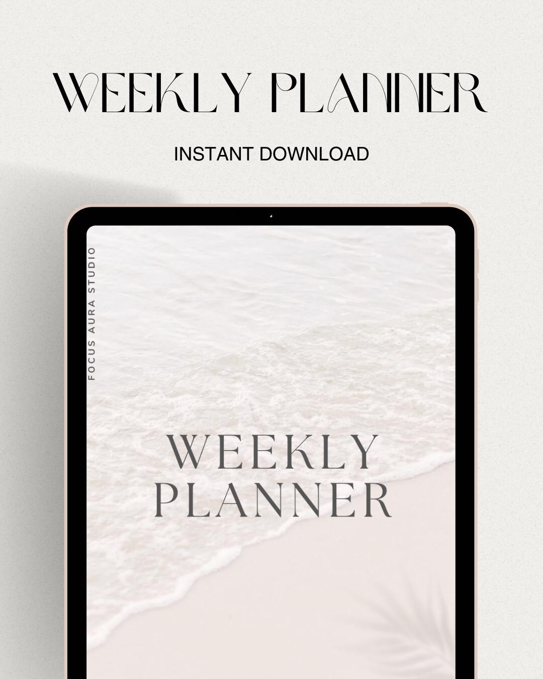 Weekly Planner Printable • Minimalist Schedule Template • Habit Tracker ...
