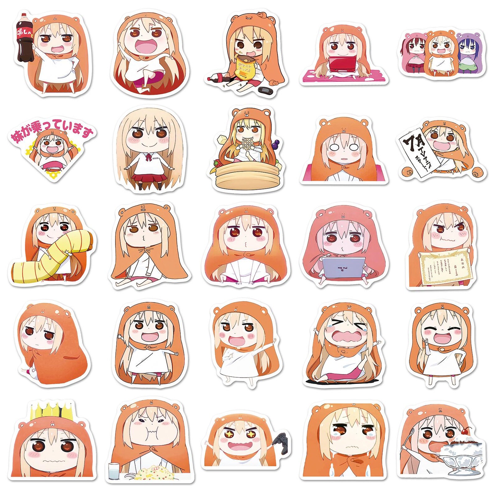 50pcs-himouto! Umaru-chan Stickers | Cute Kawaii Anime Vinyl Decals ...