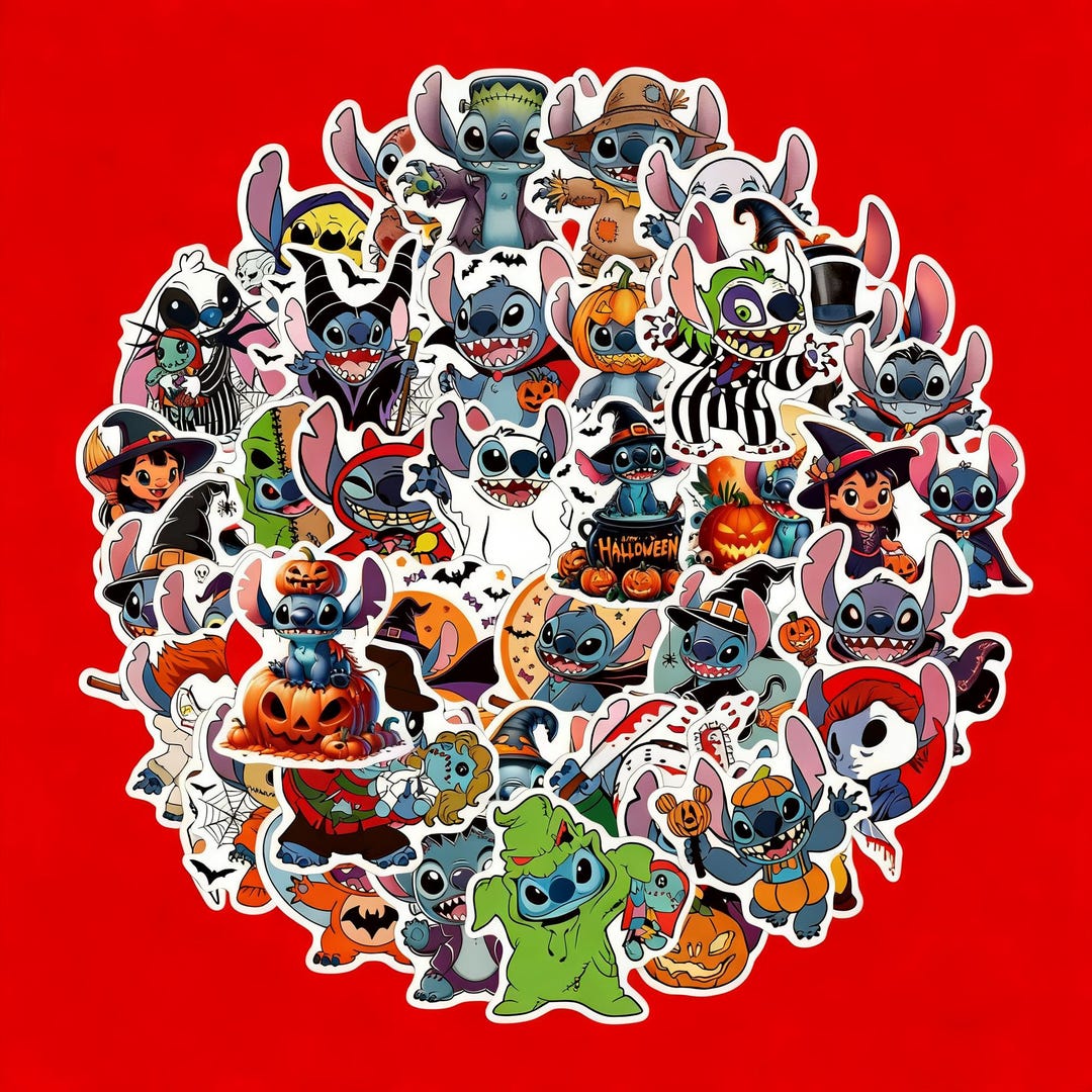 50pcs-stitch Sticker | Lilo & Stitch Vinyl Decal | Cute Disney Alien ...