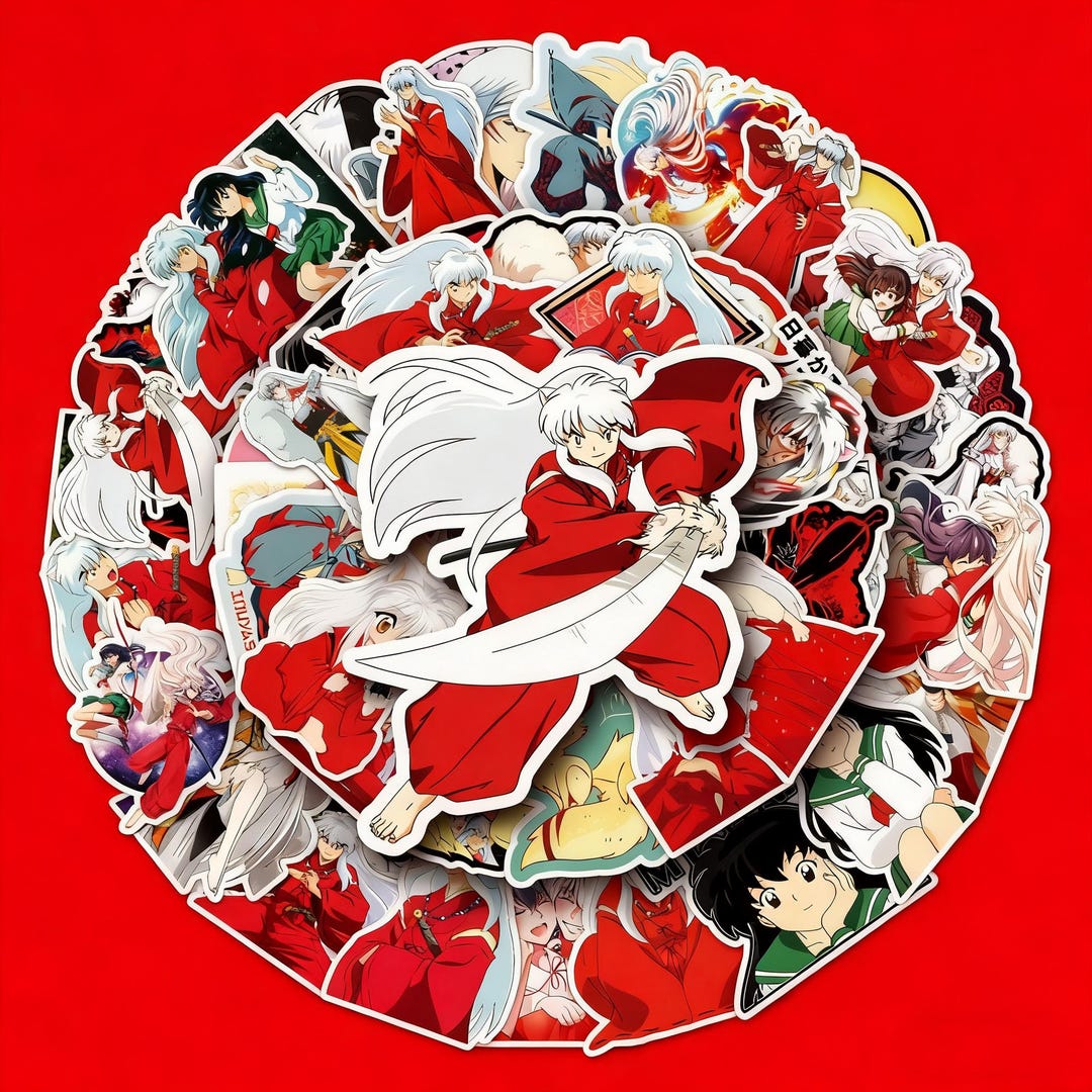 50pcs-inuyasha Anime Stickers Pack | Inuyasha Kagome Sesshomaru ...