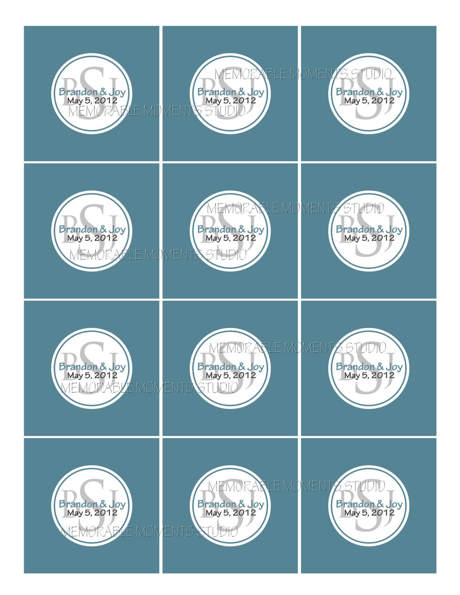 PRINTABLE PARTY CIRCLES Perfect for Wedding Rehearsal - Etsy