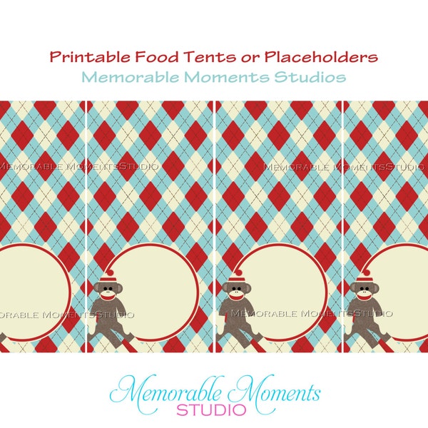 Sock Monkey Labels - Etsy