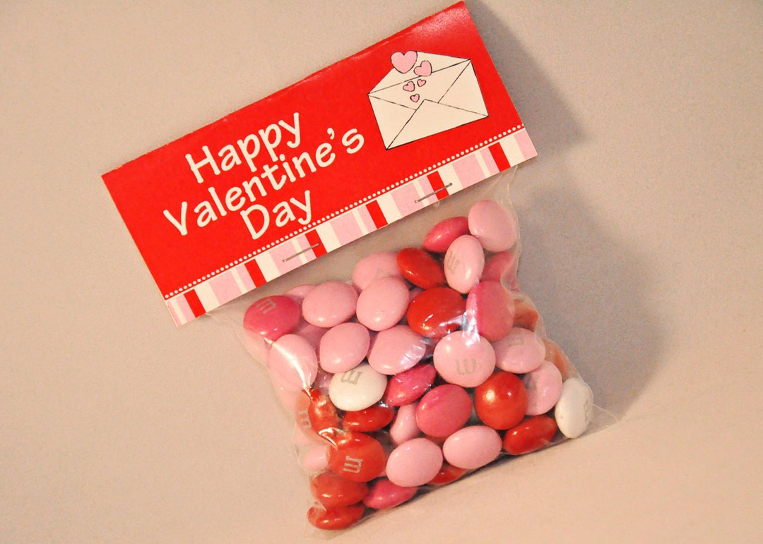 INSTANT DOWNLOAD - Printable Candy Bag Labels - Happy Valentine's Day ...