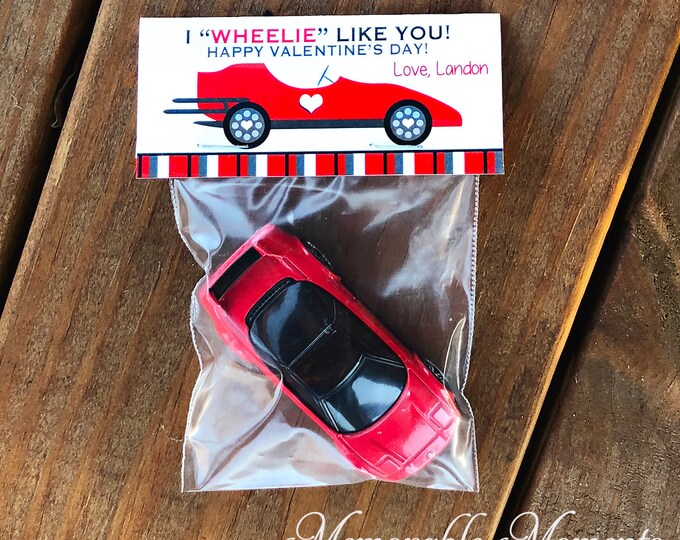 PRINTABLE I Wheelie Like You Valentine Bag Labels - Toy Car Gifts for ...