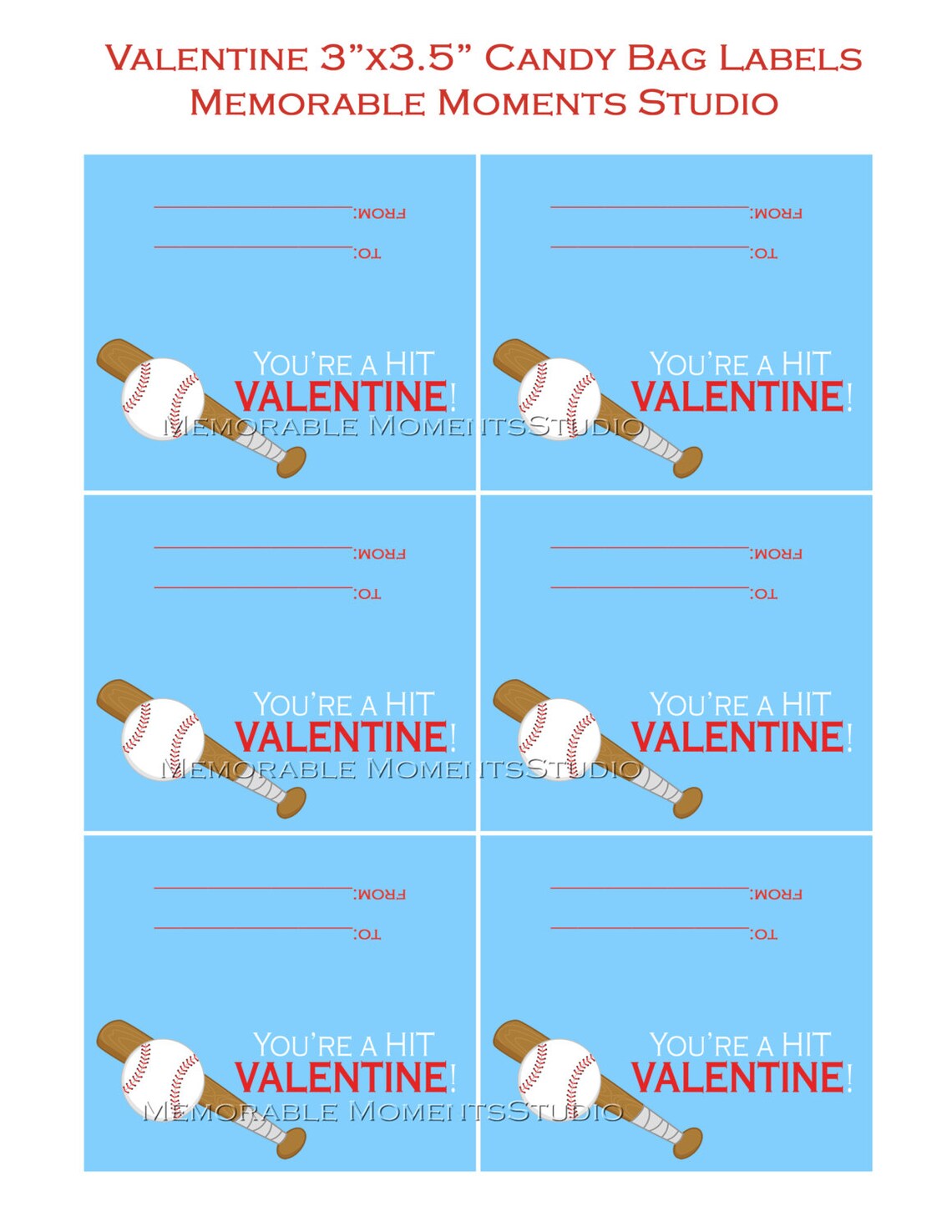 INSTANT DOWNLOAD Printable Candy Bag Labels Happy | Etsy