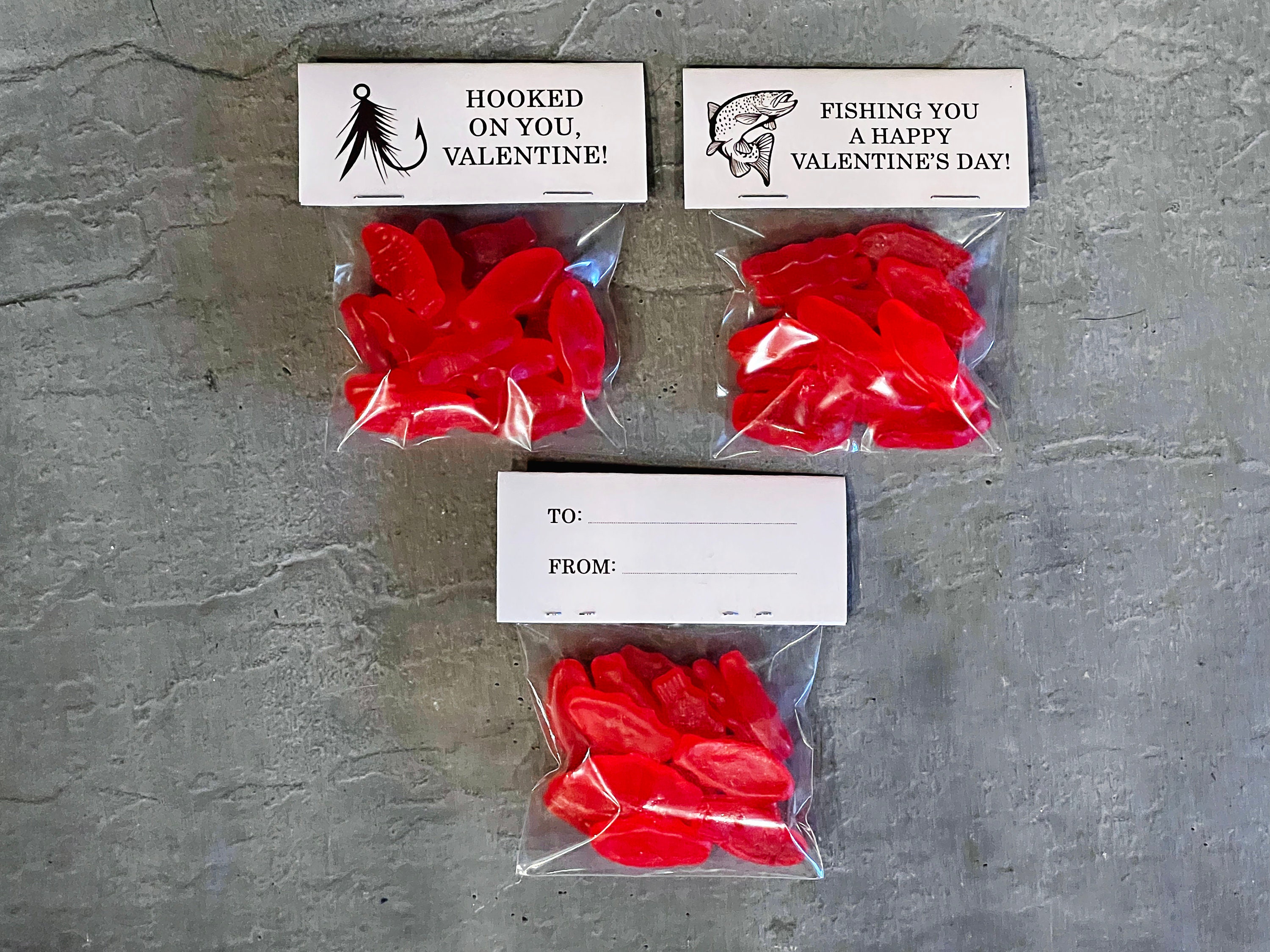 INSTANT DOWNLOAD Printable Trout Fishing Theme Valentine Bag | Etsy