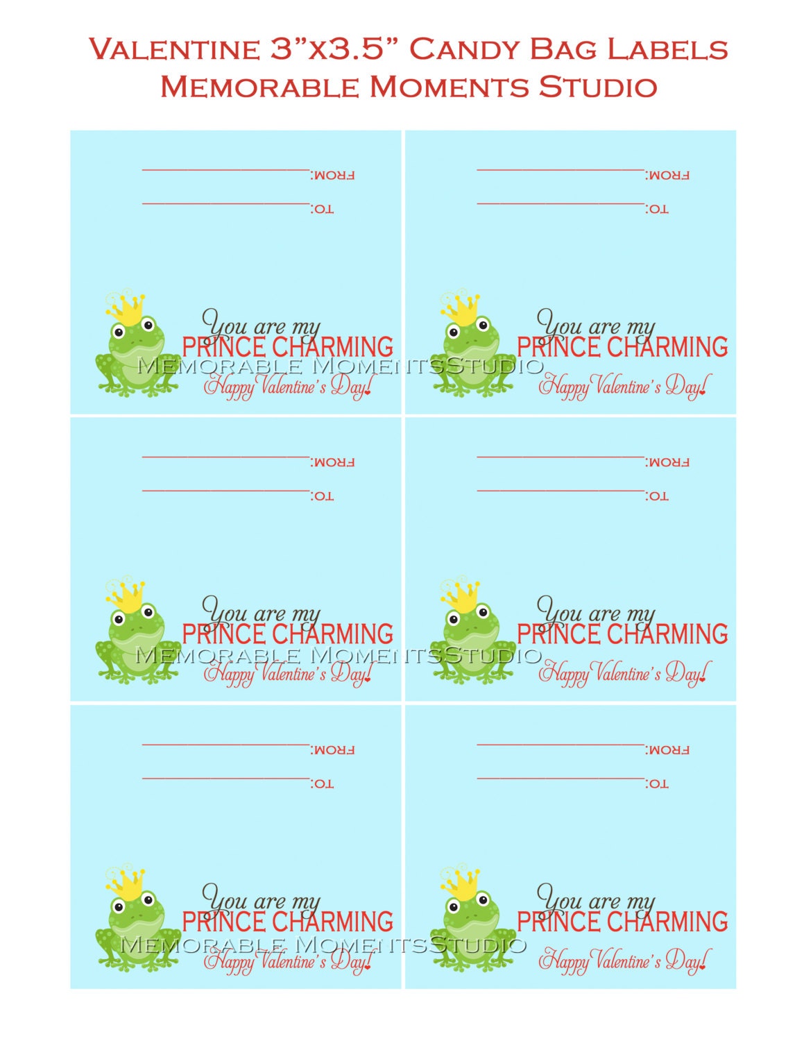 INSTANT DOWNLOAD Printable Candy Bag Labels Happy - Etsy