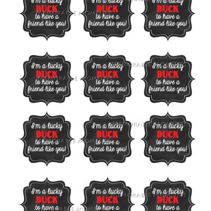 INSTANT DOWNLOAD Printable Chalkboard I'm A Lucky Duck to Have You as a ...