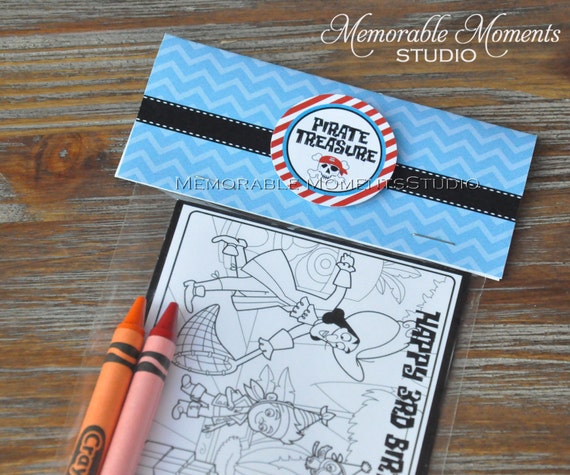 INSTANT DOWNLOAD Printable Pirate Treasure Bag Labels | Etsy