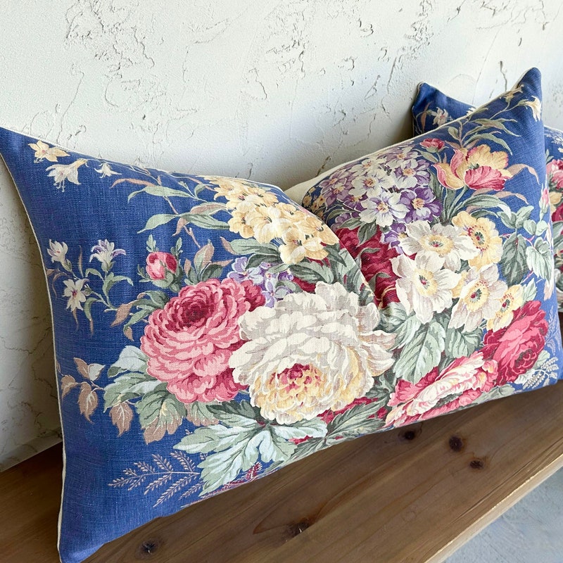 Cabbage Rose Pillow - Etsy