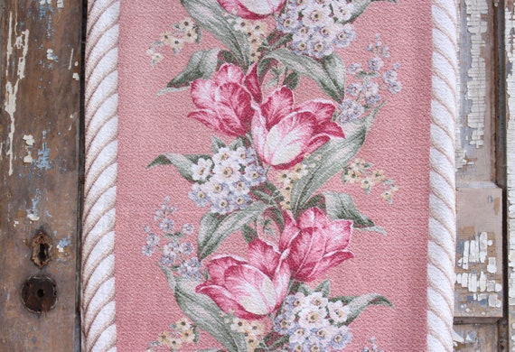 Country Cottage Shabby Chic Home Decor Pink Floral Print | Etsy