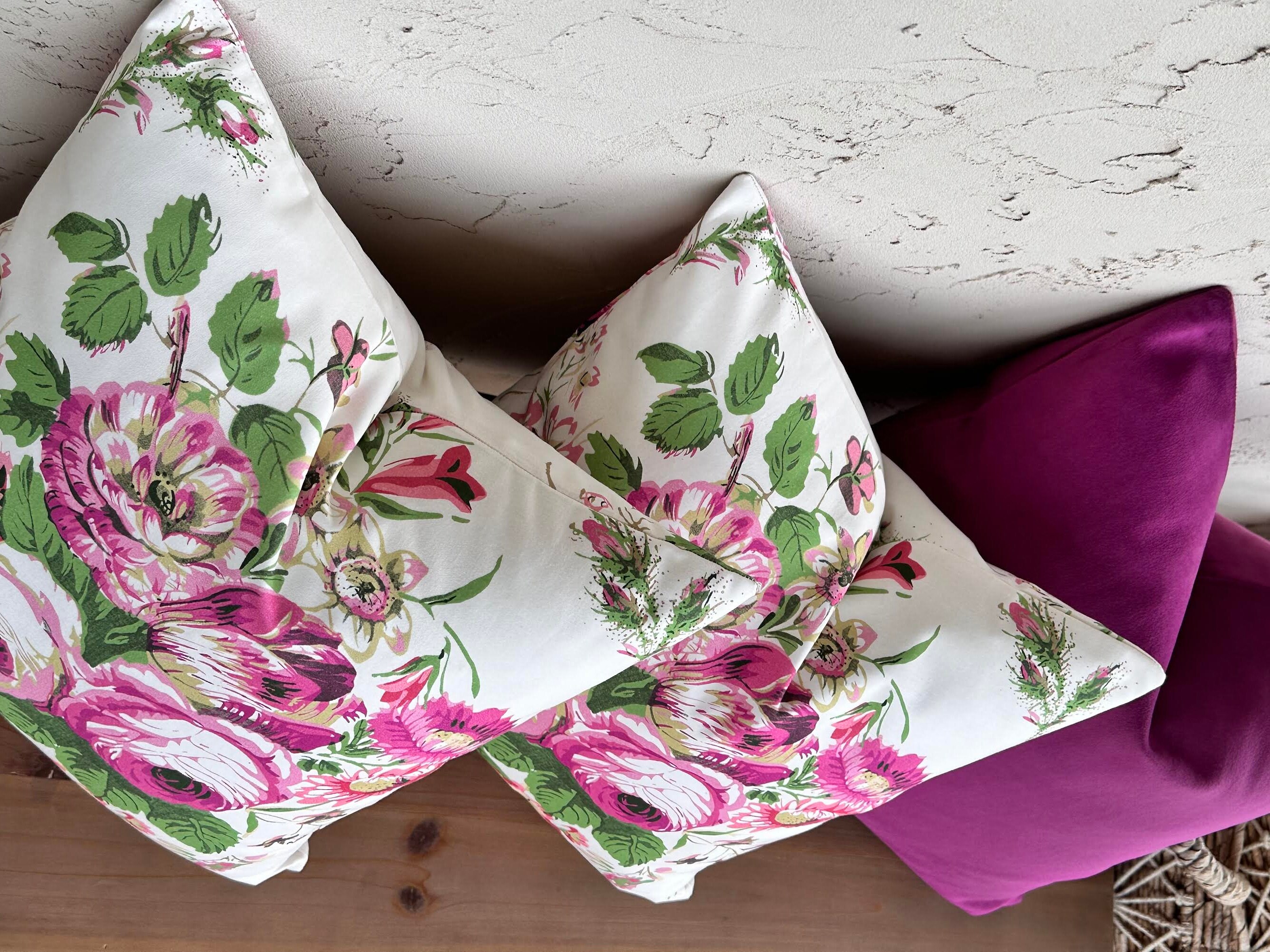 Lisa Fine Arabella Pink Floral Chintz English Pink Roses Decorative ...