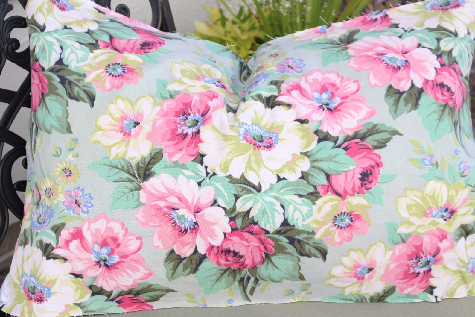 Antique English Pink Cabbage Rose Floral Vintage Fabric Custom - Etsy