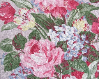 Antique English Pink Cabbage Rose Floral Vintage Fabric Custom | Etsy