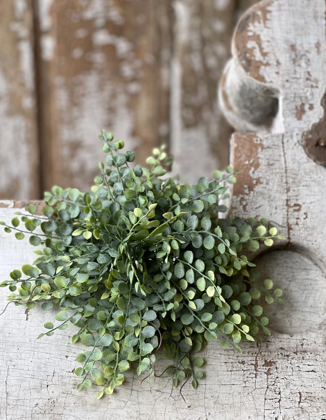 Floral Ombre Vine Half Sphere Wreath Candle Ring Stems Garland Greenery ...