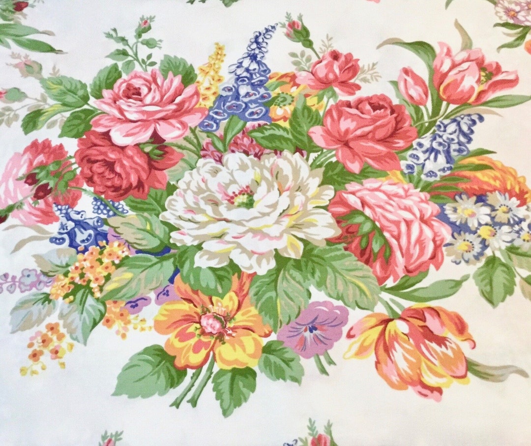 Vintage Pink Roses Floral Print ~ Shabby Chic Decor Home Bedding ...